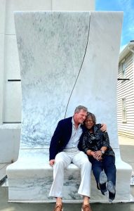 Polly Sheppard, survivor, and John Darby admire the mockup • Emanuel ...